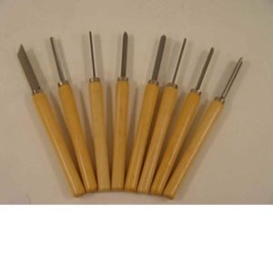 8 PC WOOD LATHE CHISEL SET TURNING WOODWORKING SKEW PARTING SPEAR ...