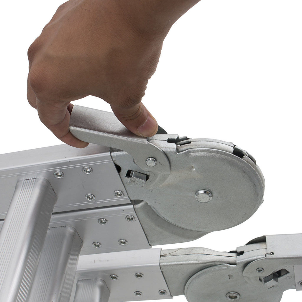 15.5 Ft Multi Purpose Aluminum Folding Step Platform Scaffold Ladder ...