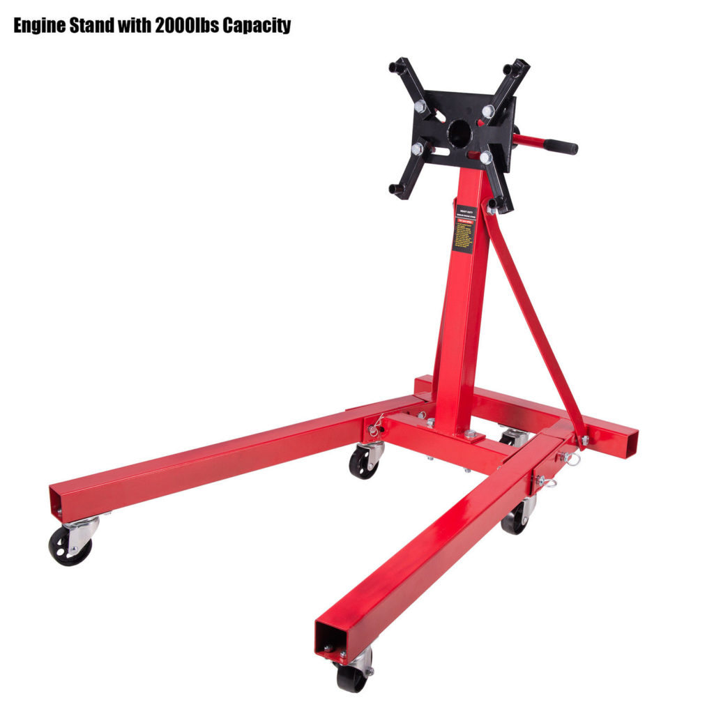 Hoist Lift 2,000 Lb Folding Engine Stand – Heavy Duty Motor Hoist For ...